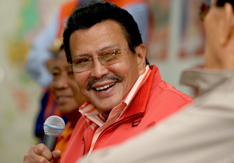 Former President Joseph Estrada Addresses Media Editorial Stock Photo ...