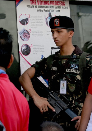 Filipino Soldiers Secure Precinct Count Optical Editorial Stock Photo ...