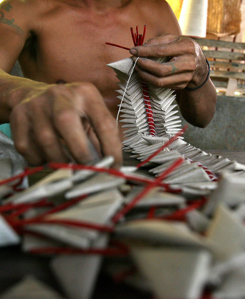 Filipino Making Firecrackers Bulacan North Manila Editorial Stock Photo ...