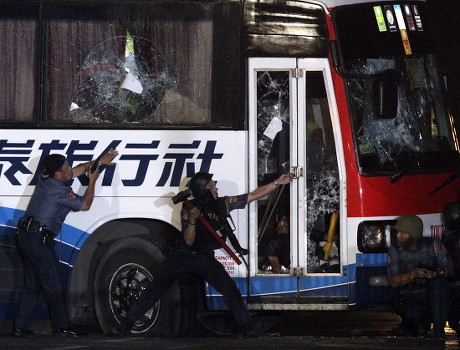 Hostage Victim Lying Bus Door Filipino Editorial Stock Photo - Stock ...