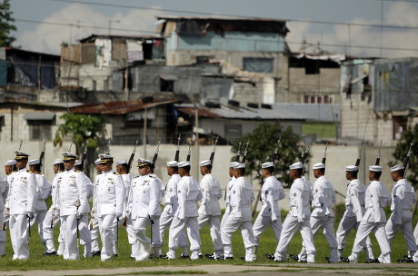 Filipino Soldiers March During Farewell Ceremony Editorial Stock Photo ...
