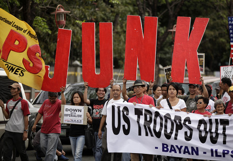 Filipino Demonstrators March During Protest Rally Editorial Stock Photo ...