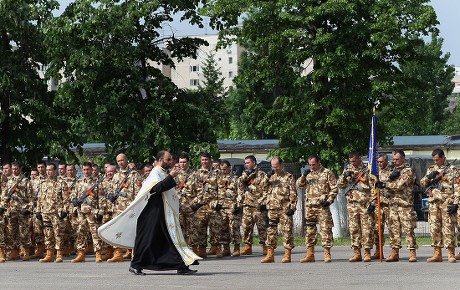 Romanian Orthodox Priest Front Blesses Romanian Editorial Stock Photo ...