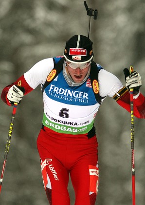 Dominik Landertinger Austria Action During Biathlon Editorial Stock ...