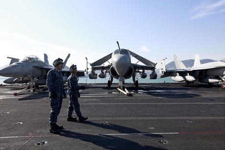 Two Us Navy Crewmen Walk By Editorial Stock Photo - Stock Image ...