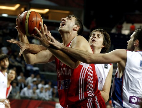 Croatias Marko Banic L Fauled By Editorial Stock Photo - Stock Image ...