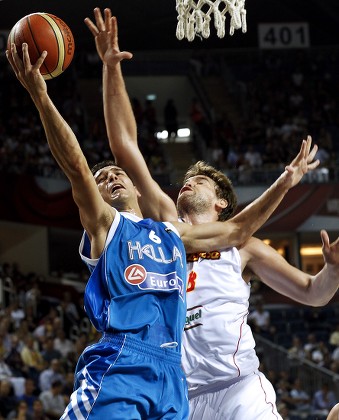 Slovenias Hasan Rizvic R Shoots Over Editorial Stock Photo - Stock ...