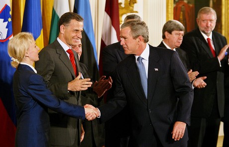Us President George W Bush Congratulates Editorial Stock Photo - Stock ...