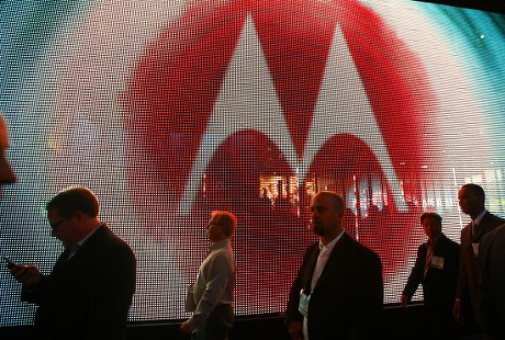 Convention Goers Walk Past Motorola Booth Editorial Stock Photo - Stock ...