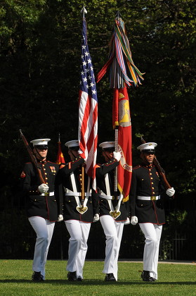 Us Marine Color Guard Presents Colors Editorial Stock Photo - Stock ...