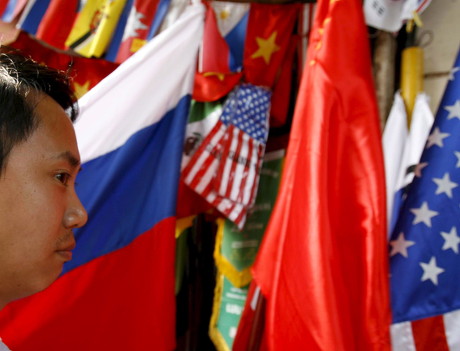 Man Views Flags Apec Member Countries Editorial Stock Photo - Stock ...