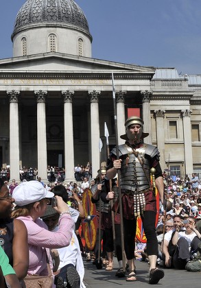 Actors Dressed Roman Soldiers Perform During Editorial Stock Photo ...