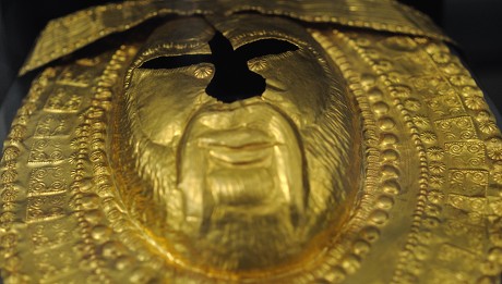 Gold Mask On Display Pictured During Editorial Stock Photo - Stock ...