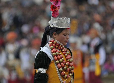 Unmarried Khasi Girl Performs Traditional Nongkrem Editorial Stock ...