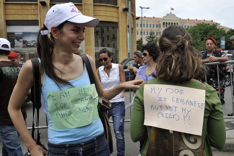 Women Activists Hang Banners On Their Editorial Stock Photo - Stock ...
