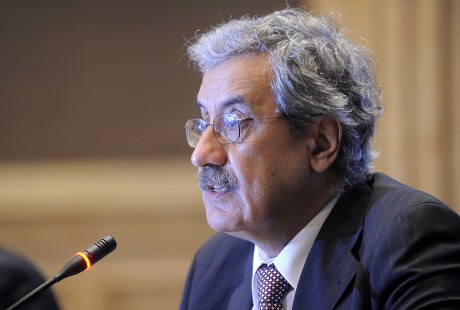 Lebanese Communication Minister Charbel Nahass Speaks Editorial Stock ...