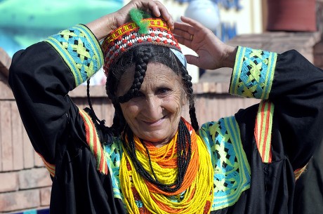 Kalash Woman Traditional Constume Poses Photograph Editorial Stock ...
