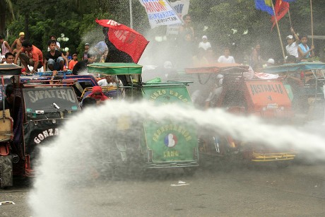 Filipino Protesting Drivers Kuliglig Motorized Pedicab Editorial Stock ...