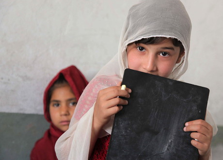 Afghan Orphan Pupils Look Photographer They Editorial Stock Photo ...
