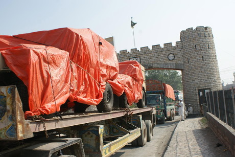 Trucks Carrying Logistics Nato Forces Afghanistan Editorial Stock Photo ...