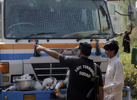 Pakistani Truck Driver Listens Security Official Editorial Stock Photo ...
