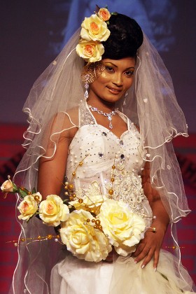 Sri Lankan Models Walk Ramps Bridal Editorial Stock Photo - Stock Image ...