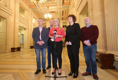 Declan Kearney Gerry Kelly Michelle Oneill Editorial Stock Photo ...