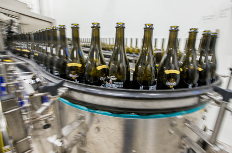 Bottles On Beer Filling Line Dubuisson Editorial Stock Photo - Stock ...