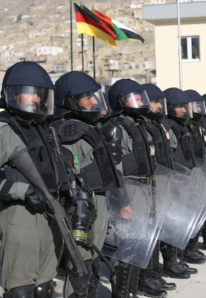 Afghan Police Stand Attention During Opening Editorial Stock Photo ...