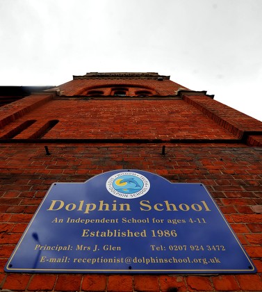 Pedestrian Walks Past Dolphin Primary School Editorial Stock Photo ...
