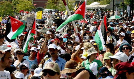 Jordanian Christians Wave Their Countrys National Editorial Stock Photo ...