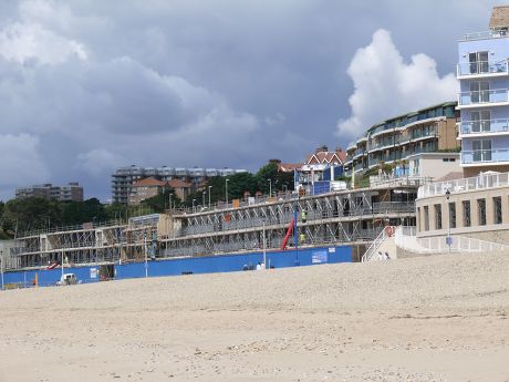 Surfer On Surf Reef Bournemouth Britain Editorial Stock Photo - Stock ...