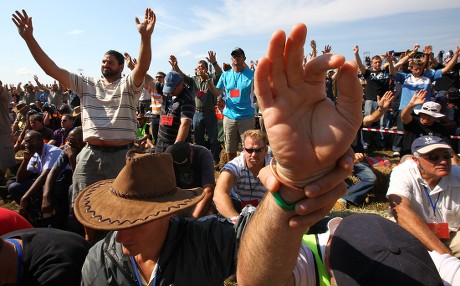 Some 300 000 Christian Men Raise Editorial Stock Photo - Stock Image ...