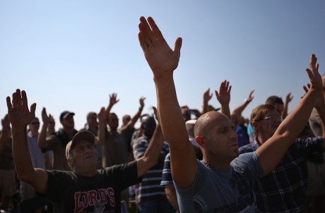 Some 300 000 Christian Men Raise Editorial Stock Photo - Stock Image ...