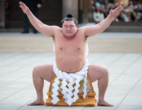 Mongolianborn Yokozuna Grand Champion Sumo Wrestler Editorial Stock ...