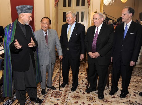 President Afghanistan Hamid Karzai L Greeted Editorial Stock Photo ...