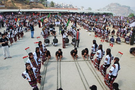 Mizo Dancers Perform Their Traditional Bamboo Editorial Stock Photo ...