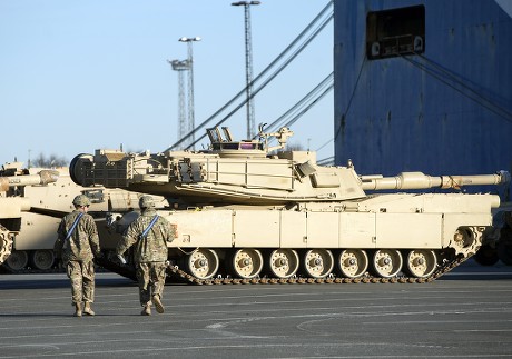 Us Soldiers Walk Front Tanks That Editorial Stock Photo - Stock Image ...