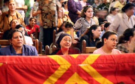 Egyptian Coptic Christians Shout Slogans Duringn Editorial Stock Photo ...