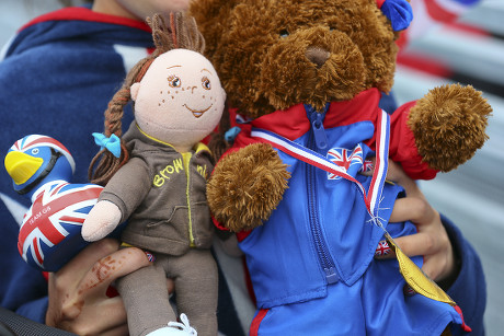 Fan Holds Mascots During London 2012 Editorial Stock Photo - Stock ...