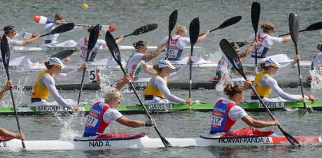 Athletes Compete Kayak Four K4 500m Editorial Stock Photo - Stock Image ...