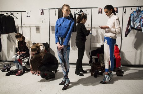 Models Wait Backstage Before Show By Editorial Stock Photo - Stock ...