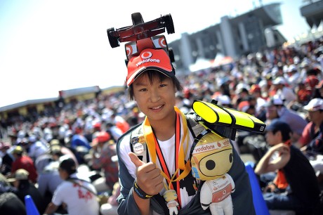 Young Japanese Formula One Fan Poses Editorial Stock Photo - Stock ...