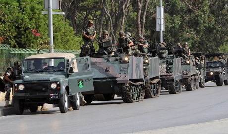 Lebanese Army Soldiers Seen On Their Editorial Stock Photo - Stock ...