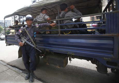 Armed Burmese Policemen On Duty On Editorial Stock Photo - Stock Image ...