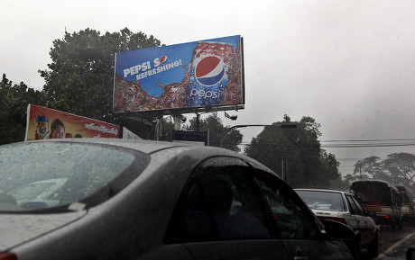 Advertisement Billboard Pepsicola Seen Yangon Myanmar Editorial Stock ...