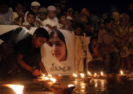 People Light Candles Pray Recovery Malala Editorial Stock Photo - Stock ...