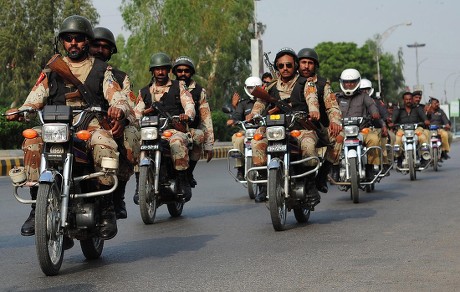 Pakistani Rangers Police On Duty Avoid Editorial Stock Photo - Stock ...