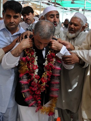 People Greet Ghulam Ahmad Bilour C Editorial Stock Photo - Stock Image ...