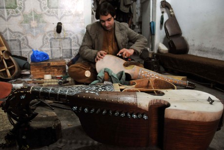 Pakistani Man Makes Traditional Instrument Called Editorial Stock Photo ...